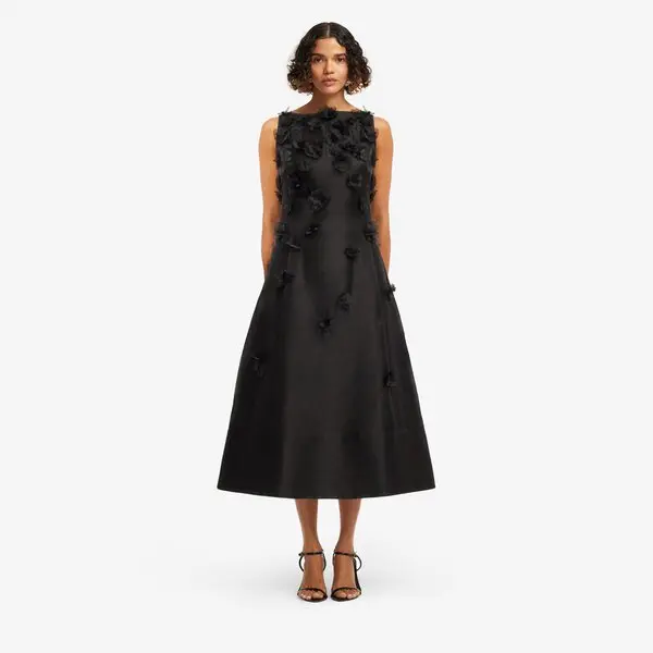 LEO LIN Cleo Petal Sleeveless Midi Dress