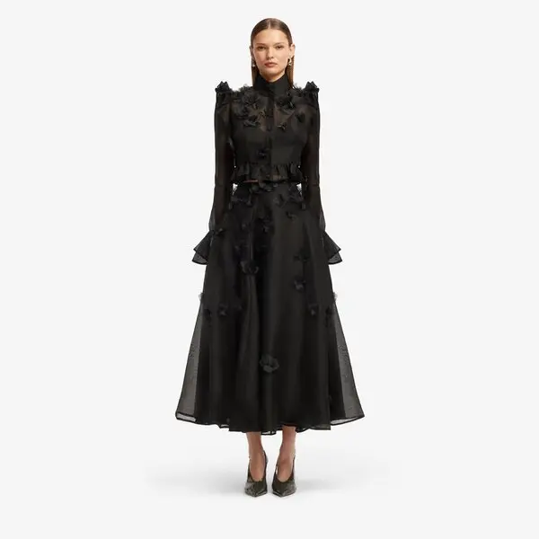 LEO LIN Maeve Petal Butterfly Long Sleeve Top