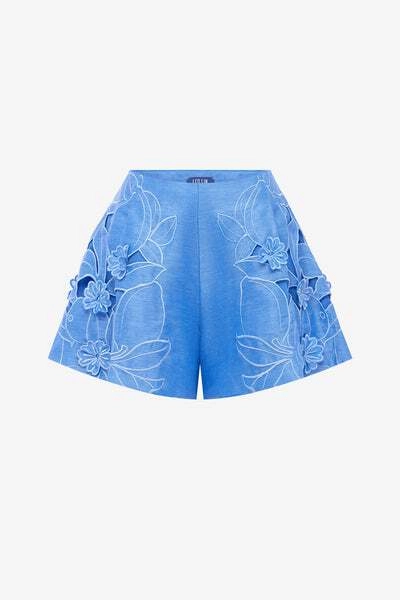 LEO LIN Abby Appliqué Shorts