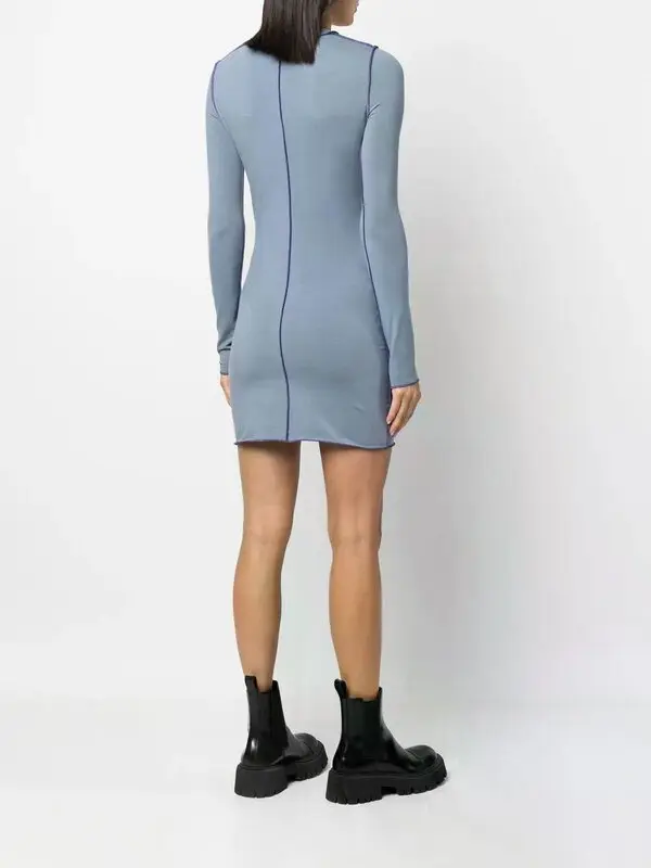 DIESEL® Steel Cotton Blend Cut-out Mini Dress
