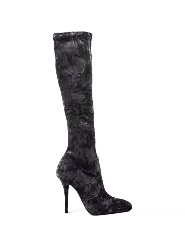 Saint Laurent Ella Velvet Knee-high Boots
