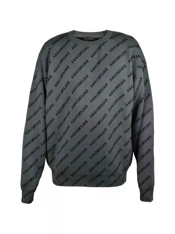 Balenciaga Logo-print Crew Neck Jumper