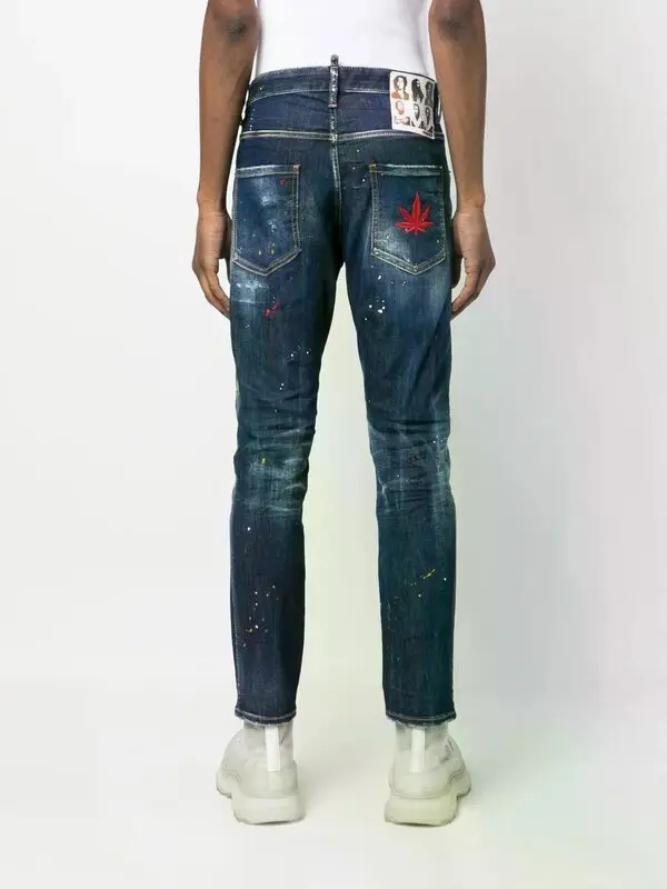 Dsquared2 Paint-splatter Slim-cut Jeans