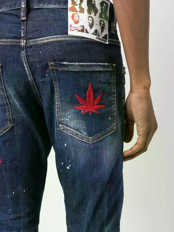 Dsquared2 Paint-splatter Slim-cut Jeans