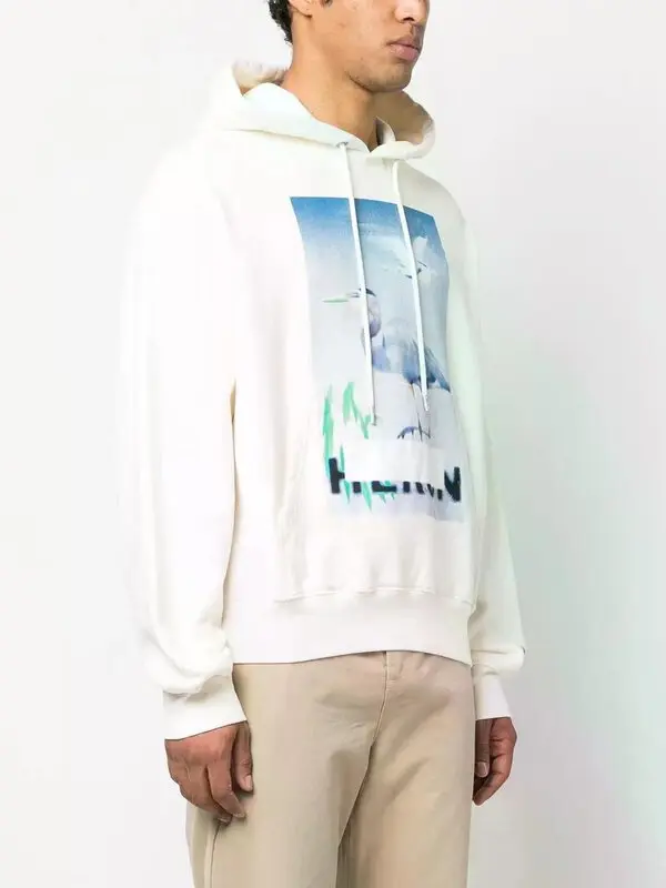 Heron Preston Censored Graphic-print Hoodie - White