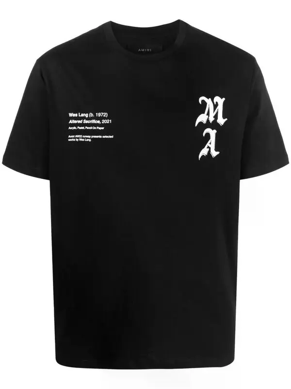 Amiri X Wes Lang Checker Skull T-shirt