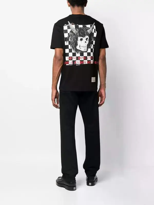 Amiri X Wes Lang Checker Skull T-shirt