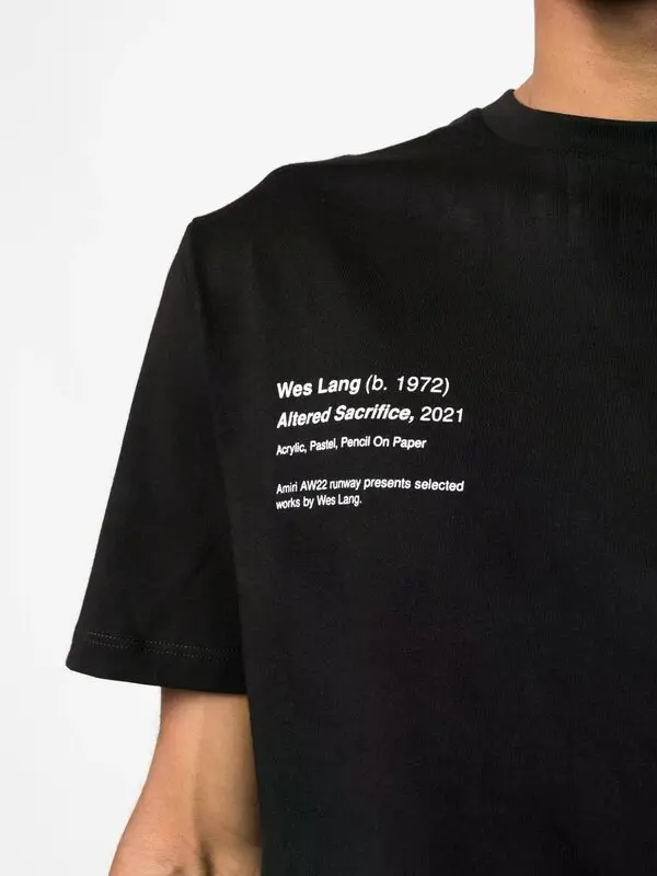 Amiri X Wes Lang Checker Skull T-shirt