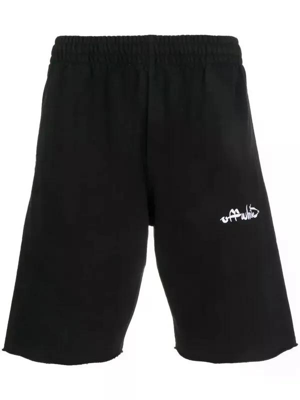 Off-White Organic Cotton Logo Print Track Shorts