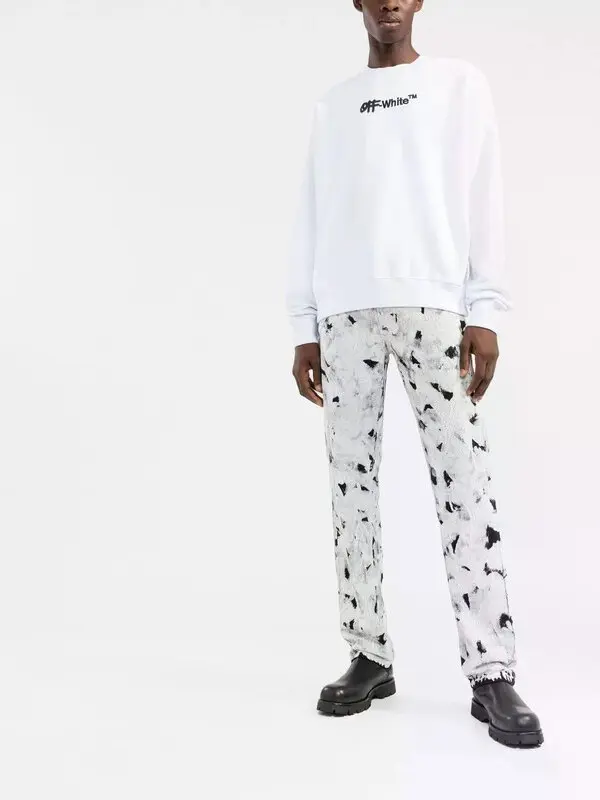 Off-White Logo Print Long Sleeve Sweatshirt