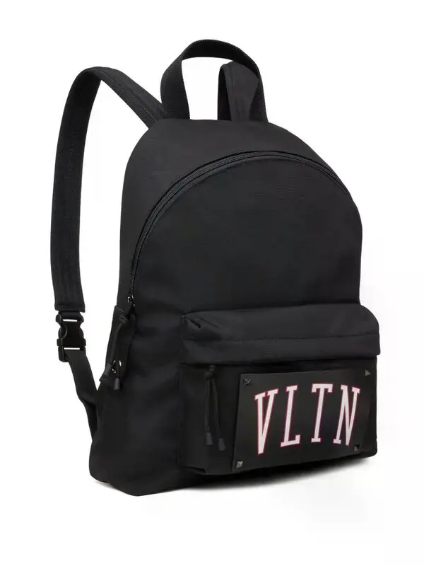 Valentino Garavani Vltn Logo Patch Backpack - Black