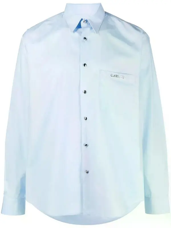 Roberto Cavalli Logo-plaque Cotton Shirt