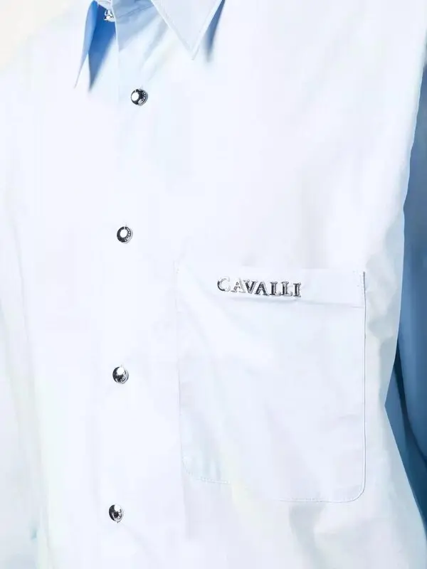 Roberto Cavalli Logo-plaque Cotton Shirt