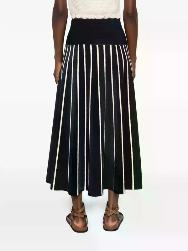 Zimmermann Striped Button-down Midi Skirt