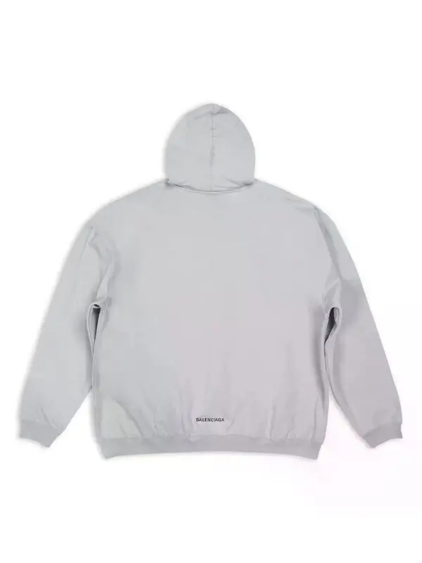 Balenciaga Logo Print Jersey Hoodie