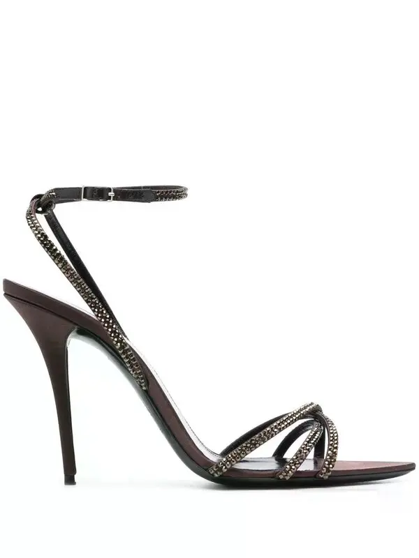 Saint Laurent 105mm Ava Embellished Sandals