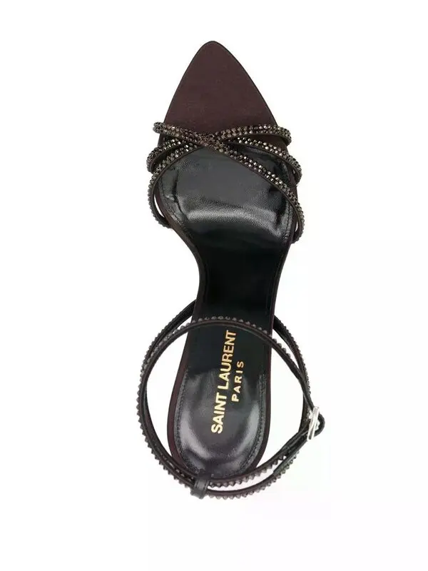 Saint Laurent 105mm Ava Embellished Sandals