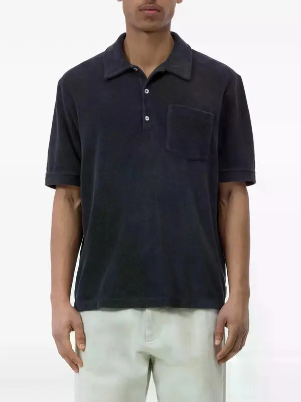 Closed Terry-cloth Chest-pocket T-shirt