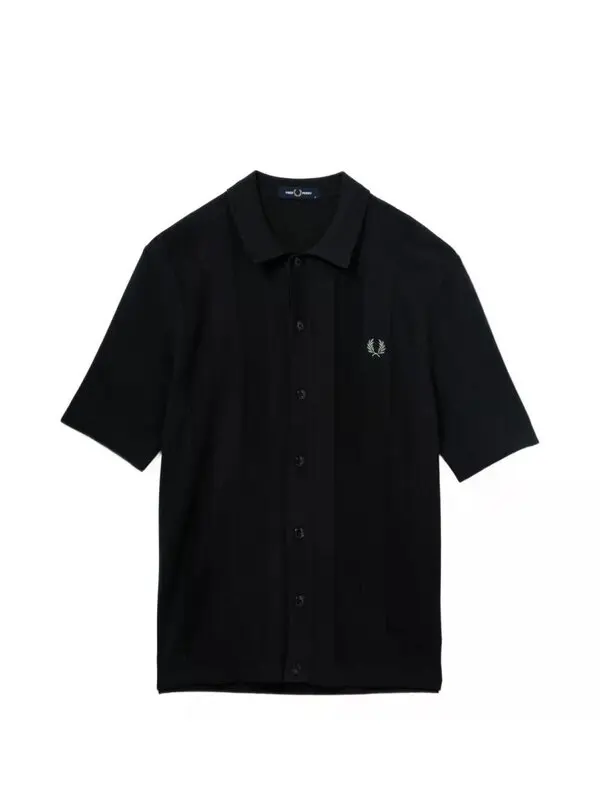 Fred Perry Logo-embroidered Short Sleeve Shirt - Blue