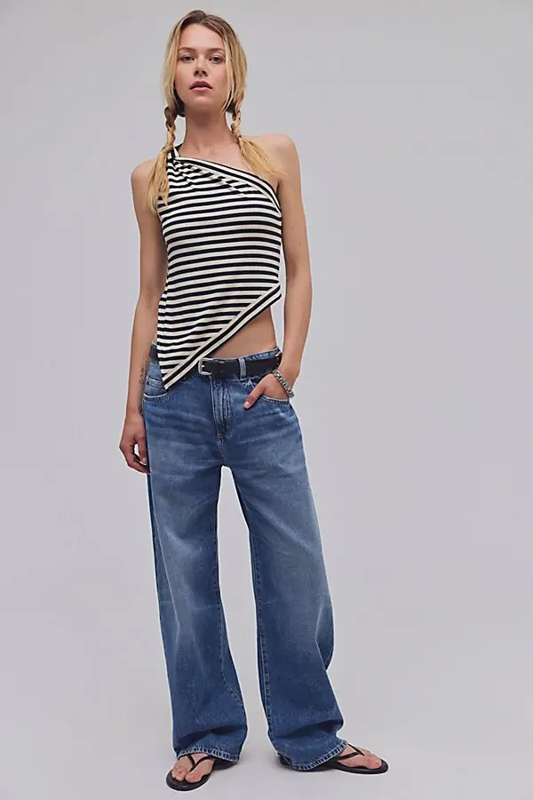 ICON DENIM LOS ANGELES Bea Soft Wide-leg Boyfriend Jeans - Eclipse Blue