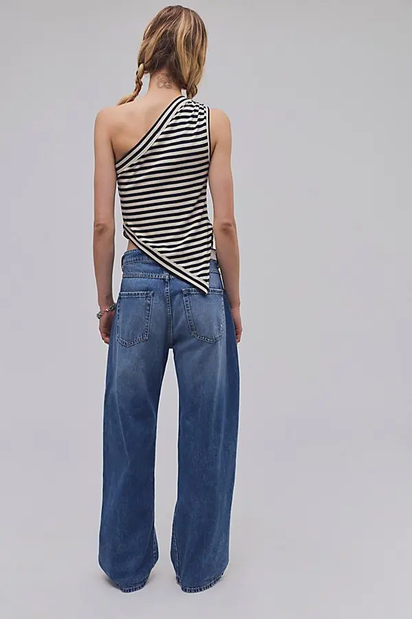 ICON DENIM LOS ANGELES Bea Soft Wide-leg Boyfriend Jeans - Eclipse Blue