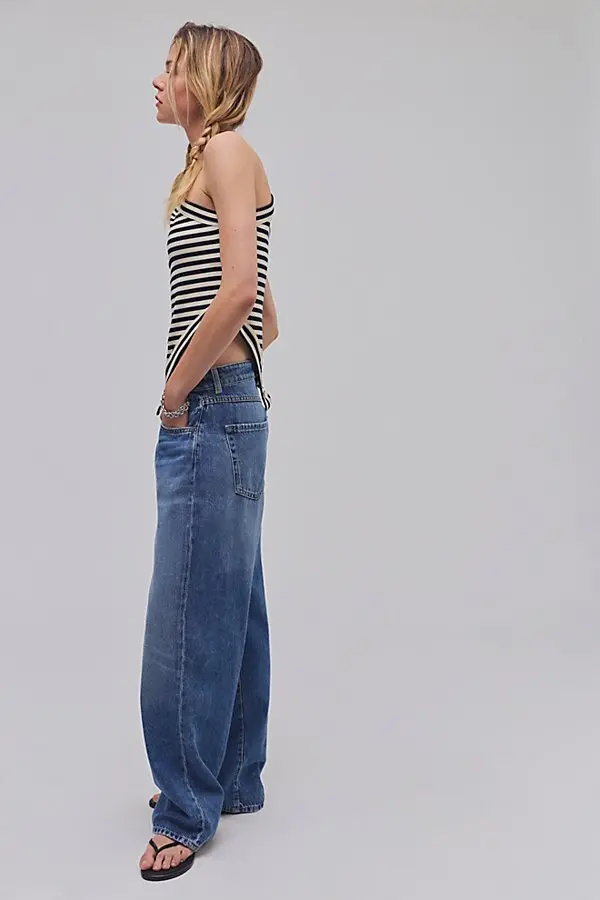 ICON DENIM LOS ANGELES Bea Soft Wide-leg Boyfriend Jeans - Eclipse Blue