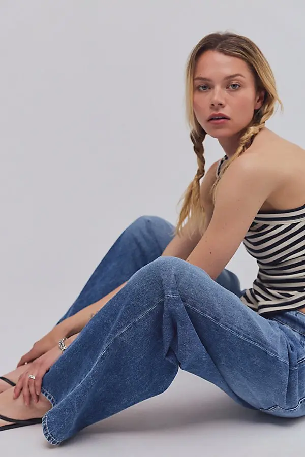 ICON DENIM LOS ANGELES Bea Soft Wide-leg Boyfriend Jeans - Eclipse Blue