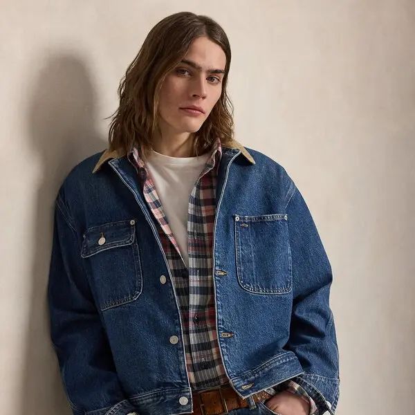 Ralph Lauren Indigo-dyed Denim Corduroy-collar Trucker Jacket - Outpost