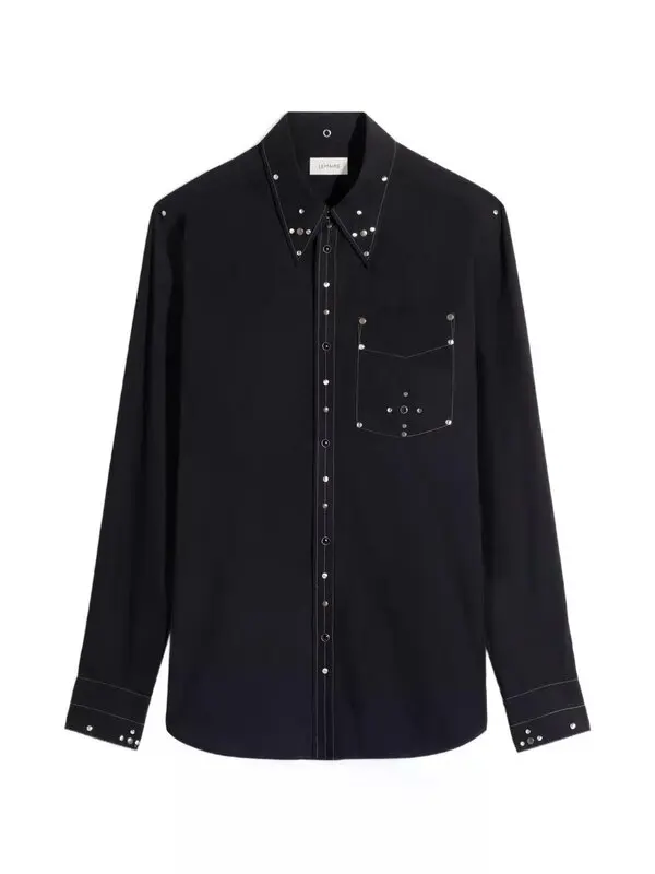 LEMAIRE Studded Cotton Crepe Fitted Shirt