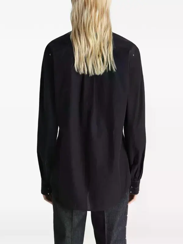 LEMAIRE Studded Cotton Crepe Fitted Shirt