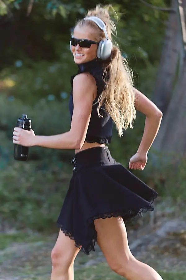 Free People Birdie Bustle Skirt - Black