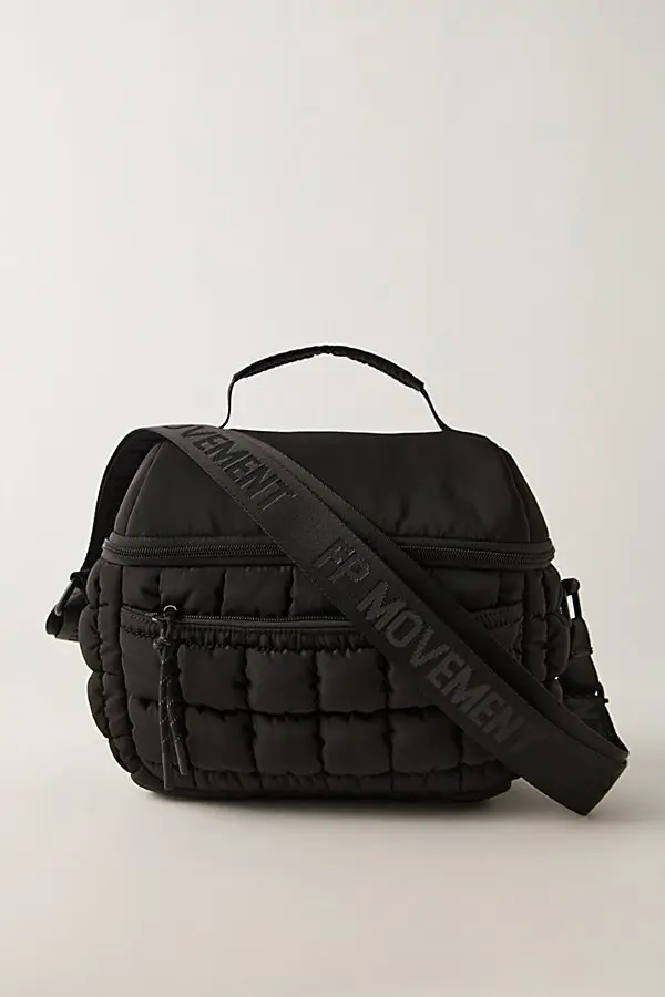 Free People Quilted Insulated Cooler Bag - Black