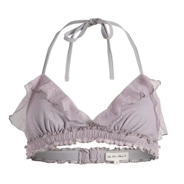 MY MUM MADE IT Lace Frill Bikini Top - Wisteria