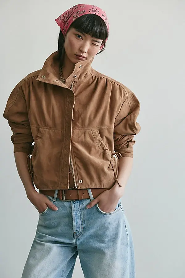 Free People We The Free Rip Tide Suede Jacket