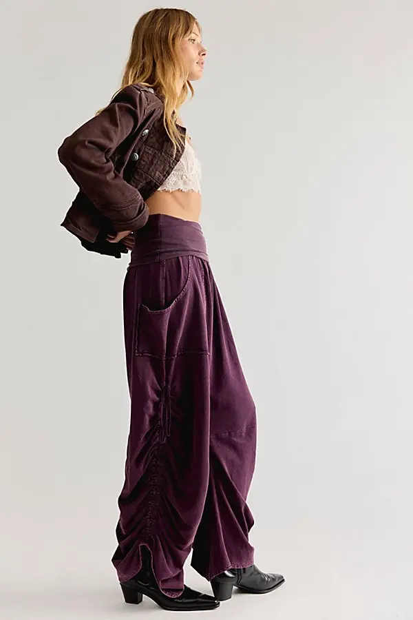 Free People Sawyer Knit Pants - Wine