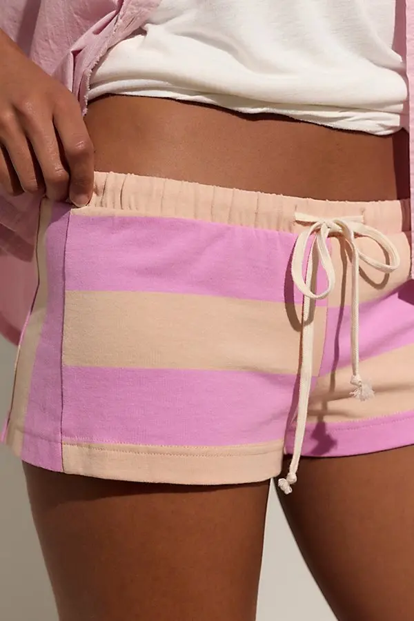Free People Dakota Micro Shorts - Lilac Combo