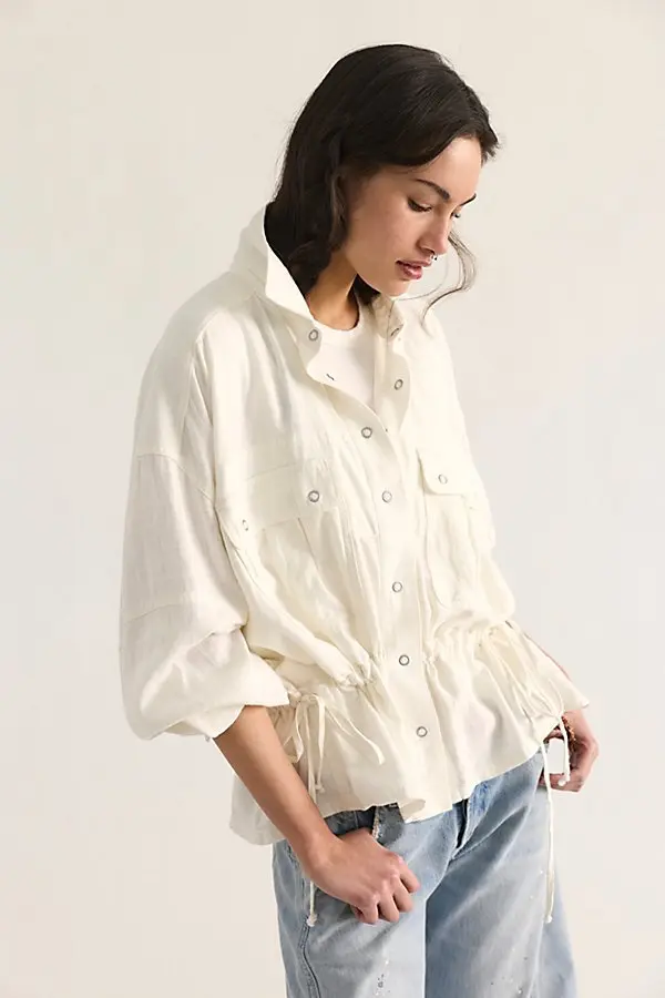 Free People We The Free Sunout Linen Top - White Glow