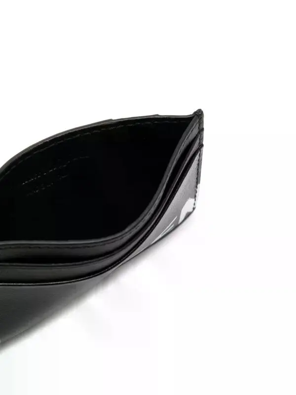 Alexander McQueen Logo Print Cardholder - Black