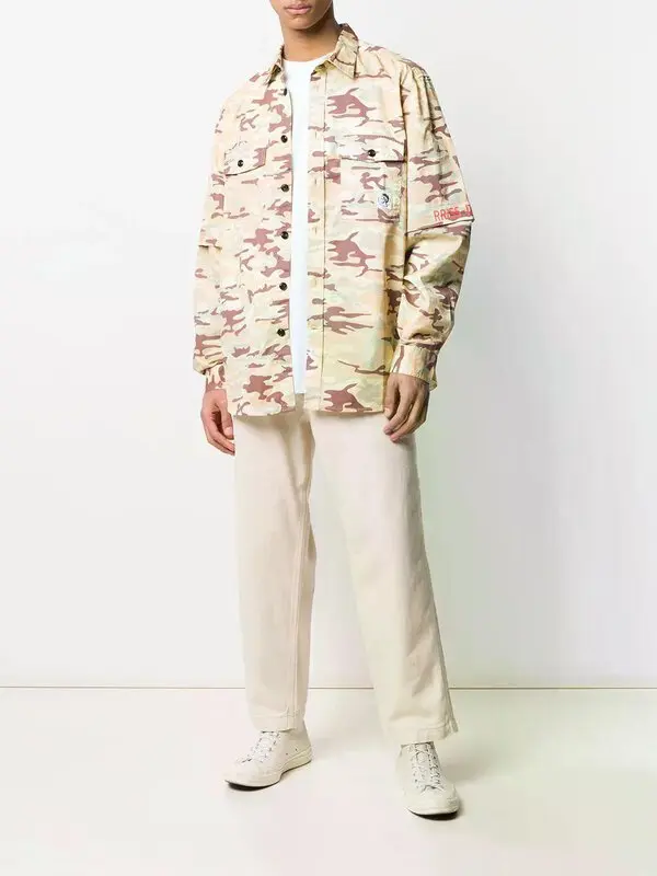 DIESEL® Camouflage-print Two-pocket Overshirt