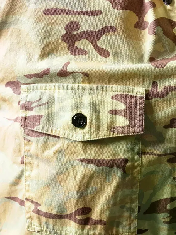 DIESEL® Camouflage-print Two-pocket Overshirt