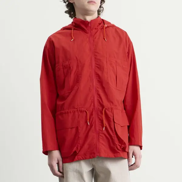 Auralee Cotton Lawn Hooded Blouson Jacket