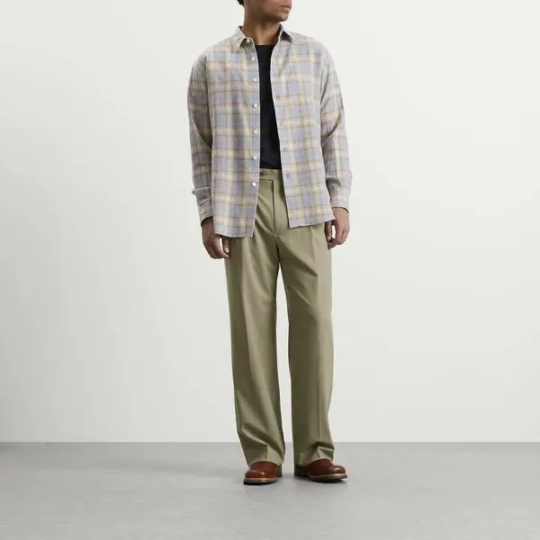 Auralee Tropical Wool Trousers - Light Khaki