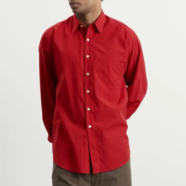 Auralee Cotton Lawn Shirt - Red