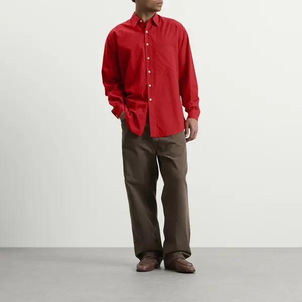 Auralee Cotton Lawn Shirt - Red