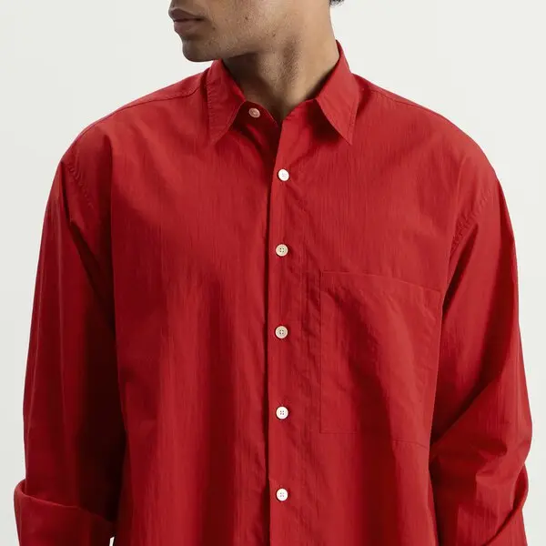 Auralee Cotton Lawn Shirt - Red