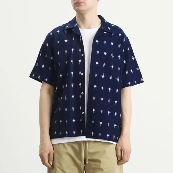 Universal Works Square Ikat Camp Shirt