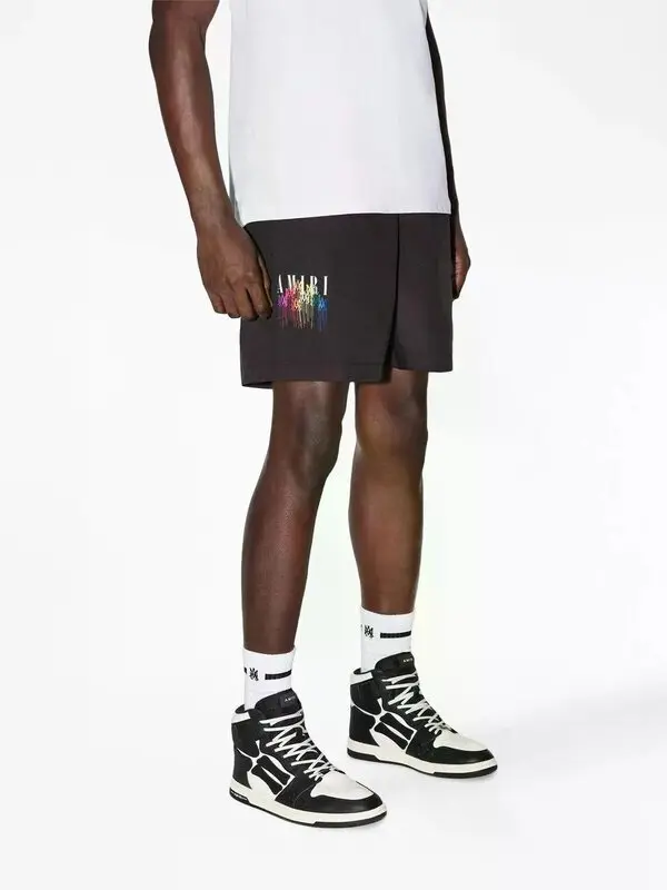 Amiri Drip Logo Print Swimming Trunks