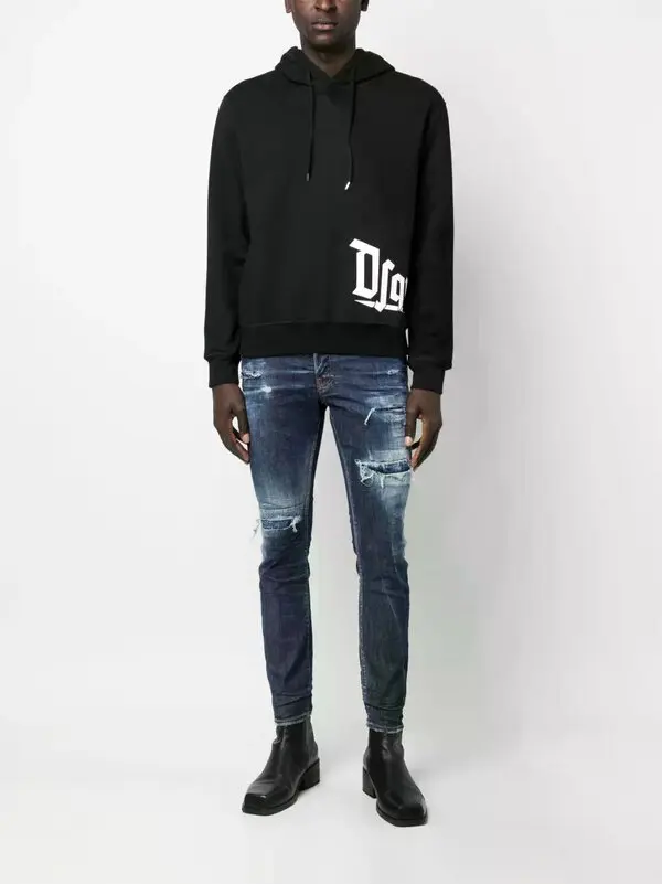 Dsquared2 Distressed-finish Tapered-leg Jeans