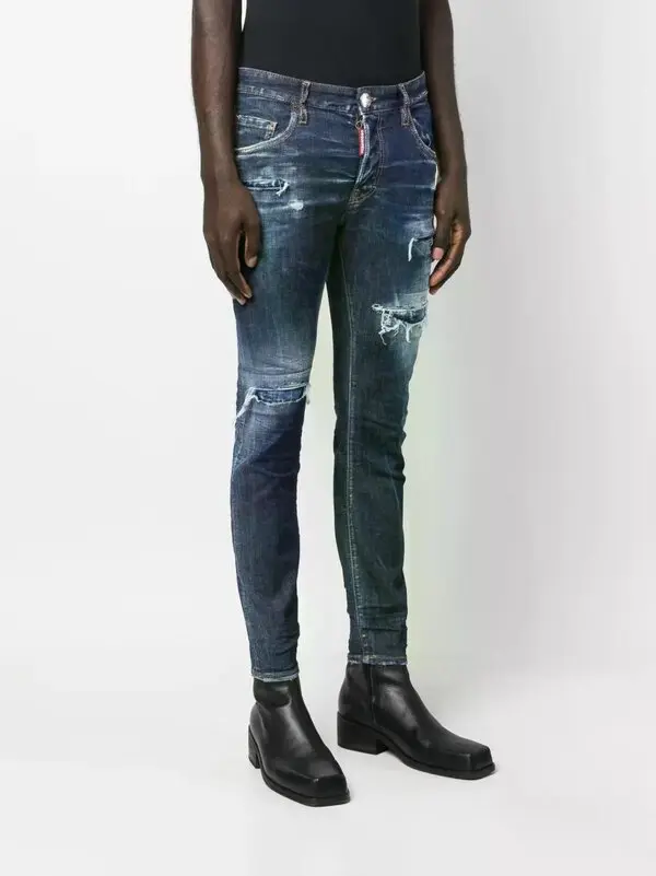 Dsquared2 Distressed-finish Tapered-leg Jeans