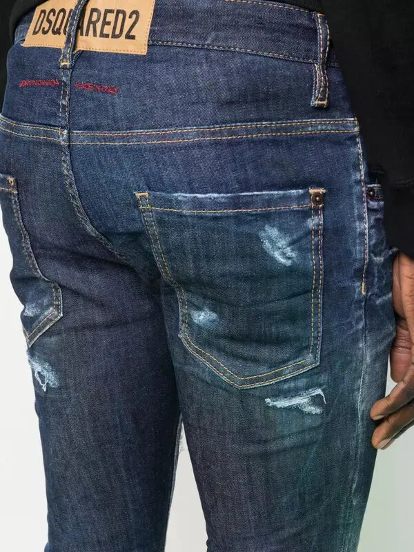 Dsquared2 Distressed-finish Tapered-leg Jeans